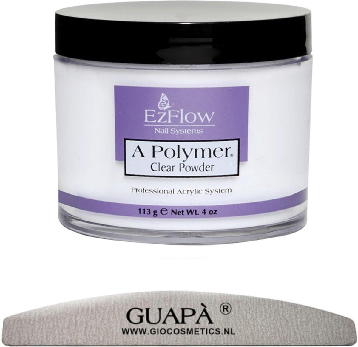 GUAP Acryl Poeder Transparant 21 gr - Alles over gelnagels
