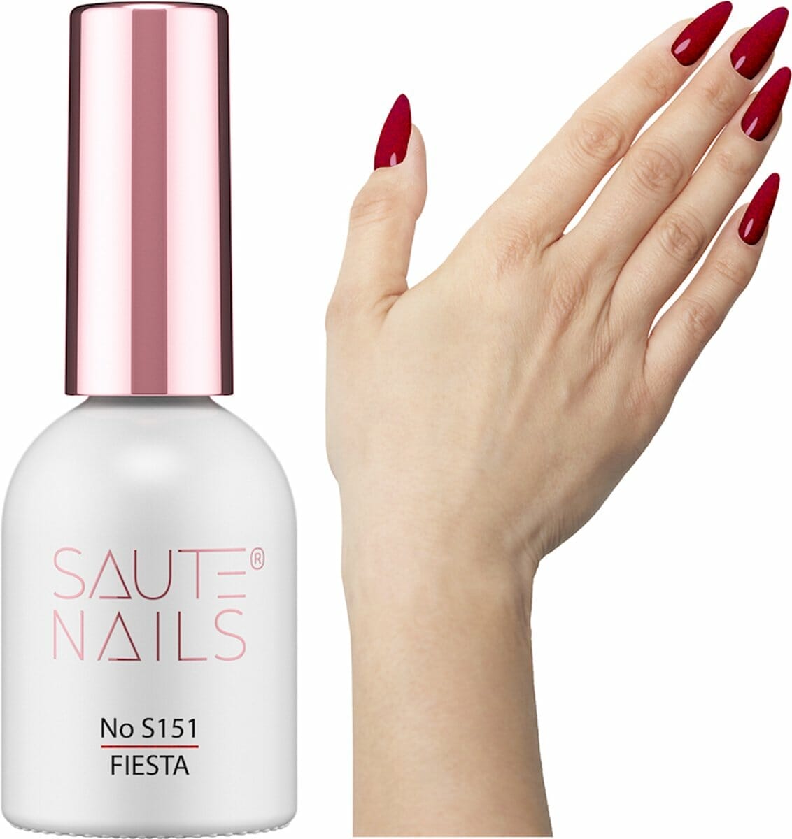SAUTE Nails Rood Glitter UV/LED Gellak 8ml. - S151 Fiesta - Alles over ...